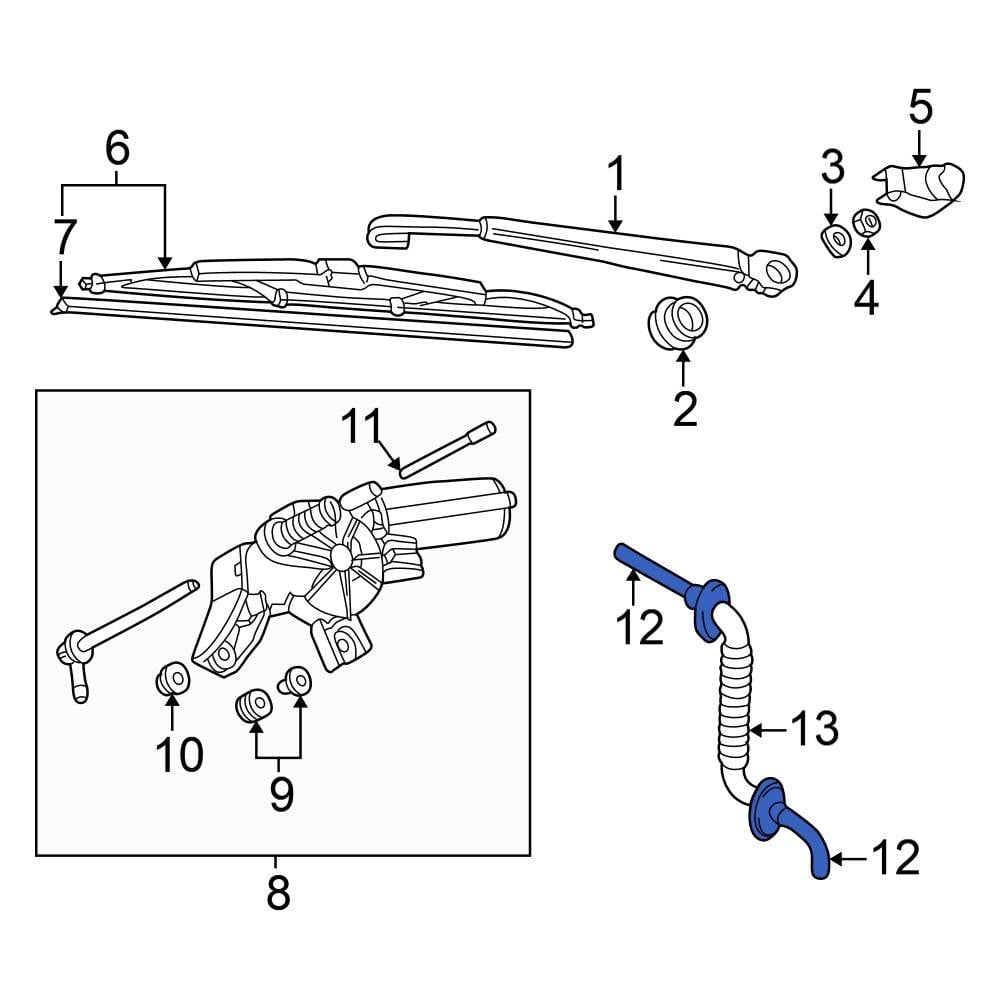Volkswagen OE 1J0955751D - Rear Liftgate Washer Hose
