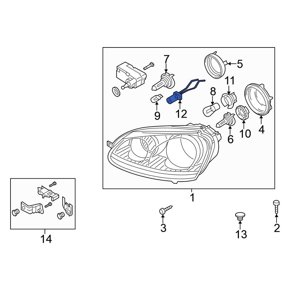 Volkswagen OE 8L0941953 - Front Headlight Wiring Harness