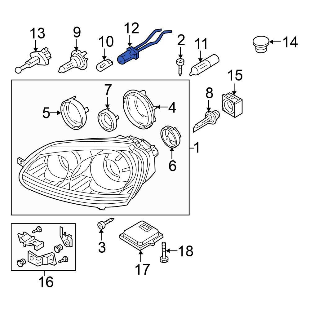Volkswagen OE 8L0941953 - Front Headlight Wiring Harness
