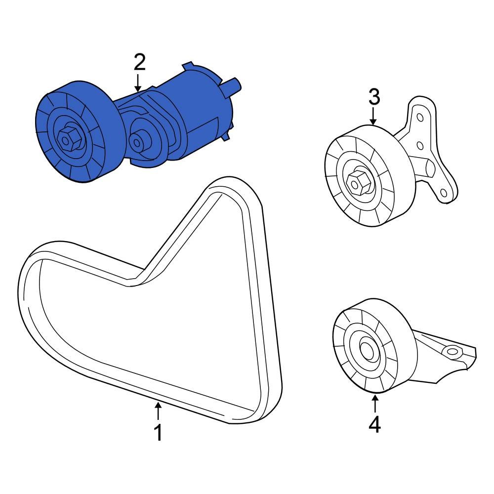 Volkswagen OE 07K903315S - Accessory Drive Belt Tensioner Assembly