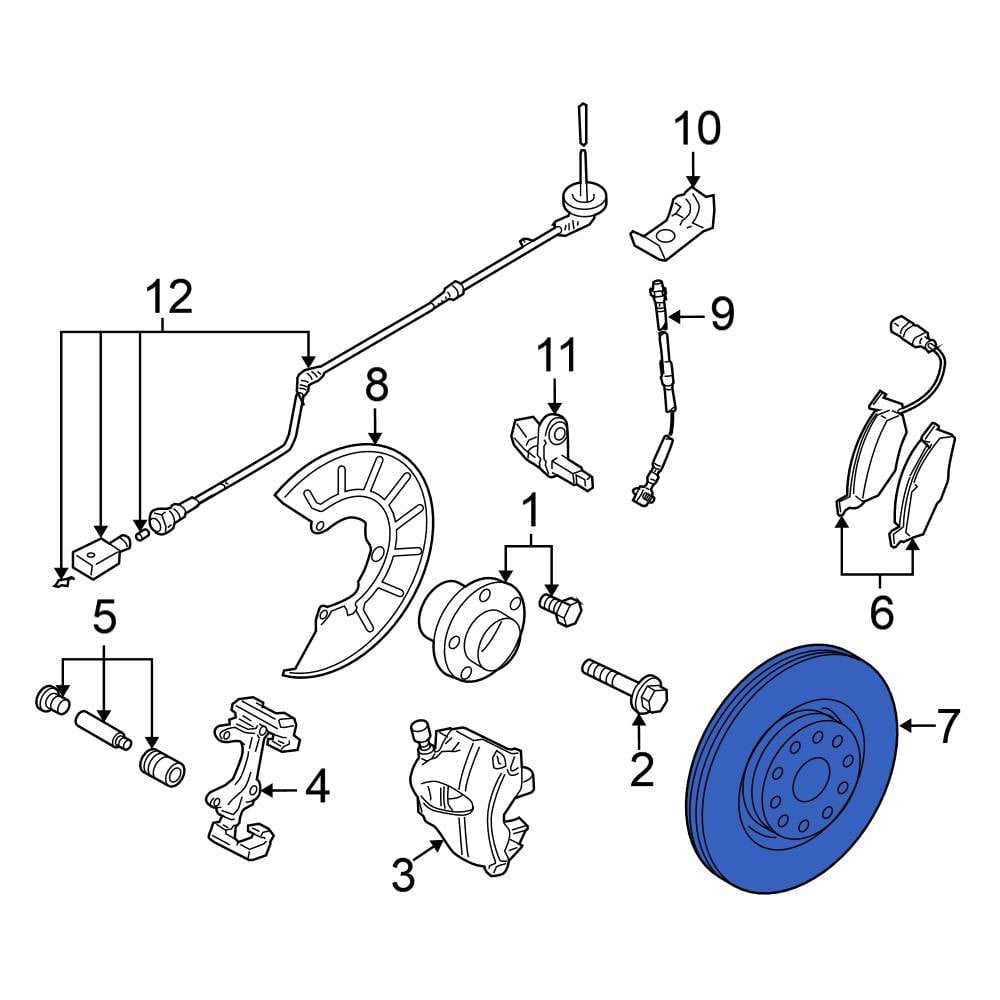 Volkswagen OE 5Q0615301H - Front Disc Brake Rotor
