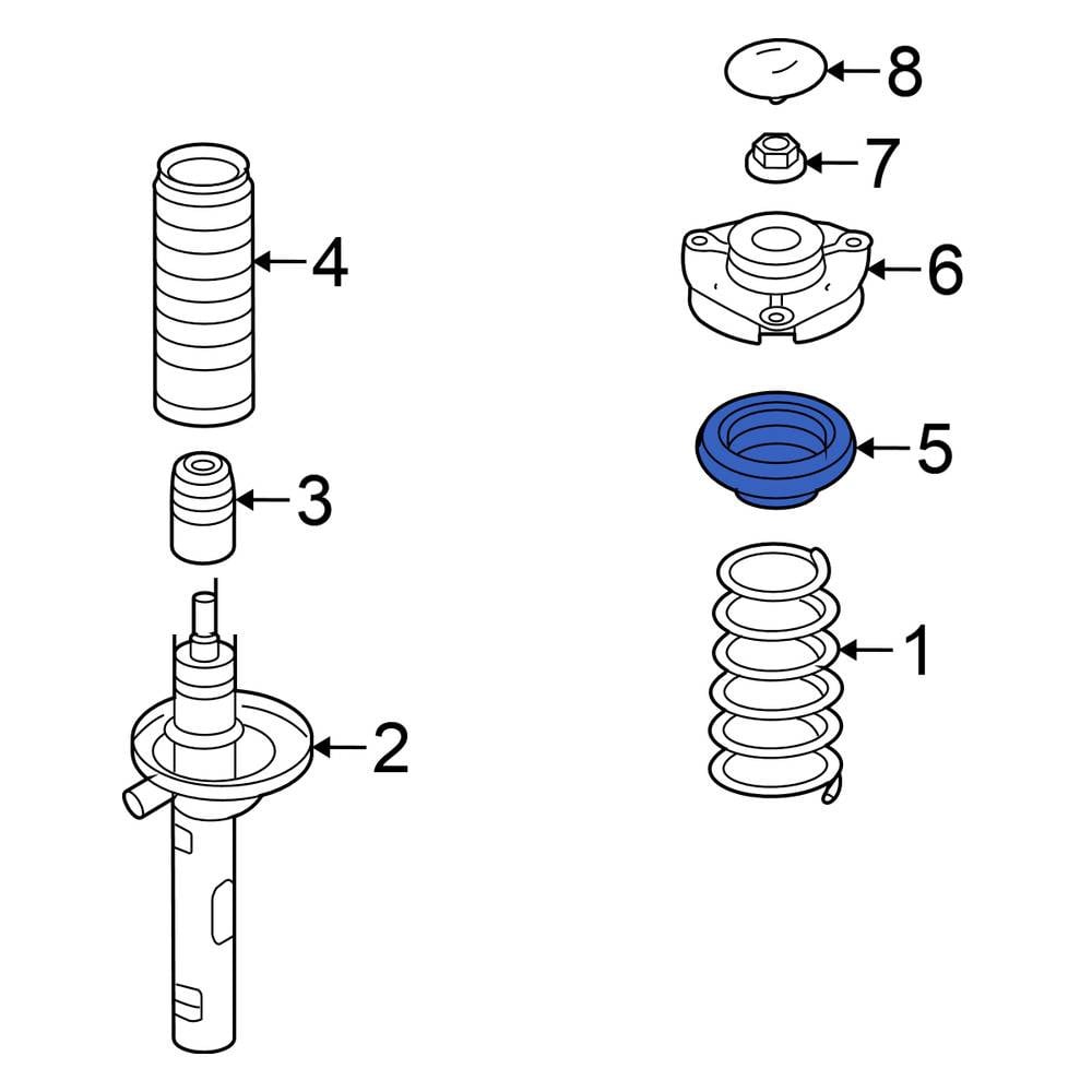 Volkswagen OE 1J0412249 - Front Suspension Strut Bearing