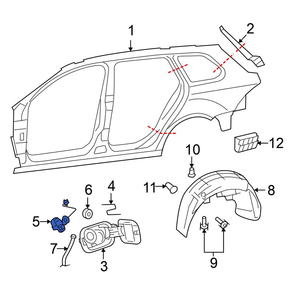 Volkswagen OE 5N0810773F - Rear Fuel Filler Door Lock Actuator