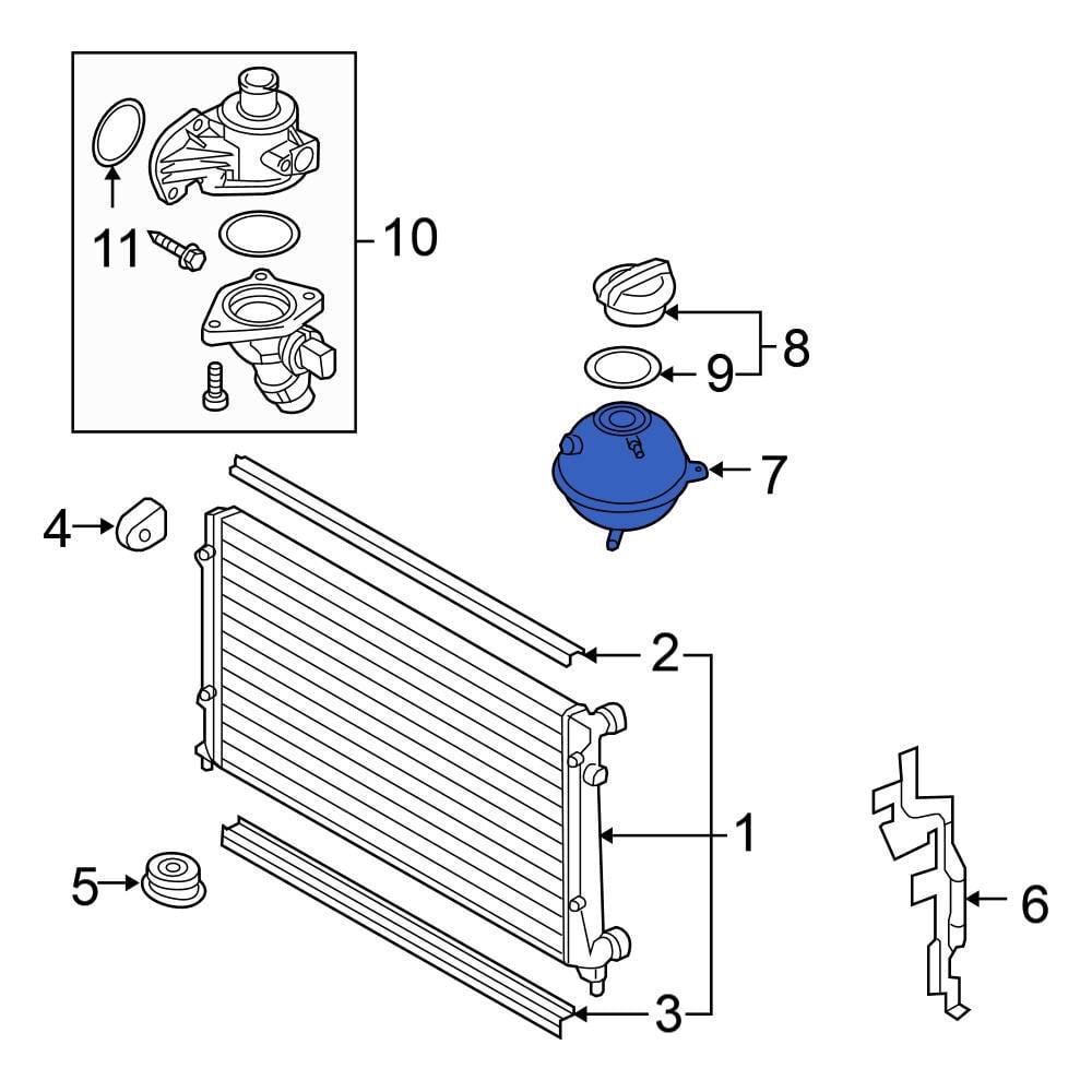 Volkswagen OE 1K0121407F - Engine Coolant Reservoir