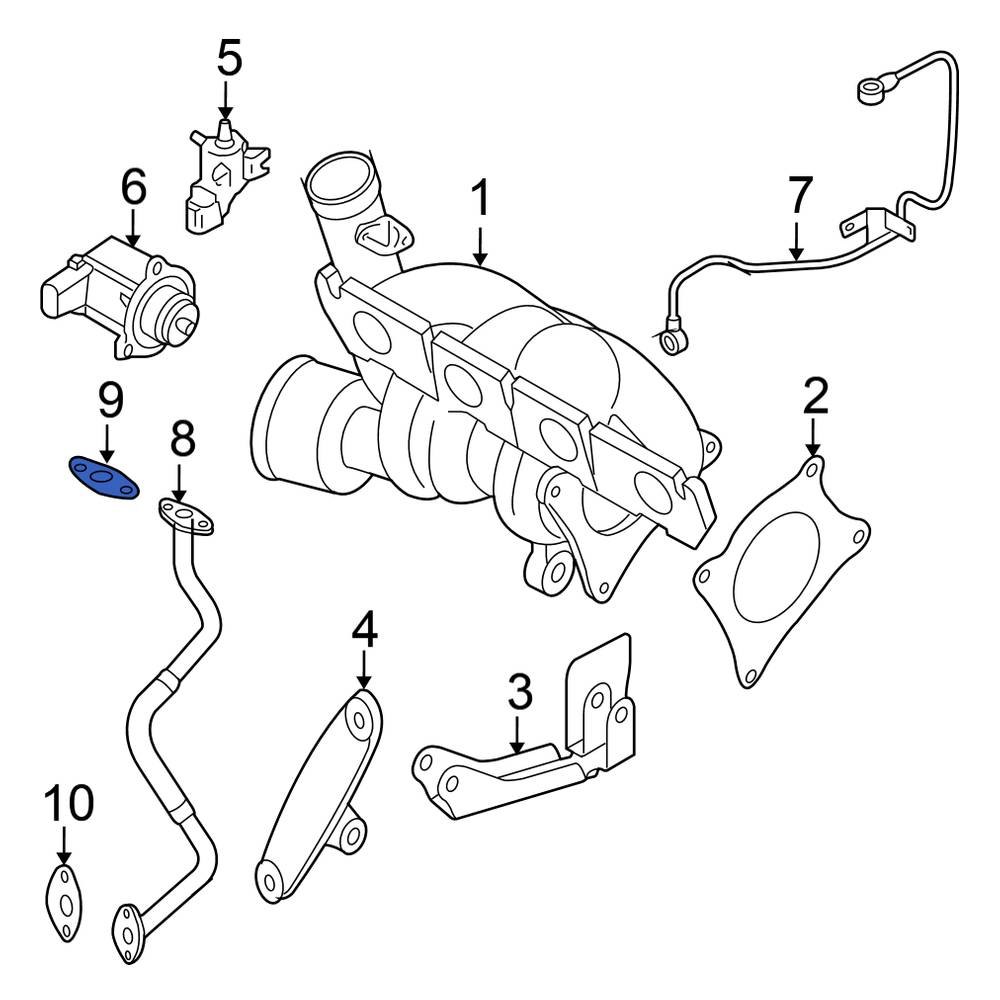 Volkswagen OE 06F145757L - Turbocharger Oil Line Gasket