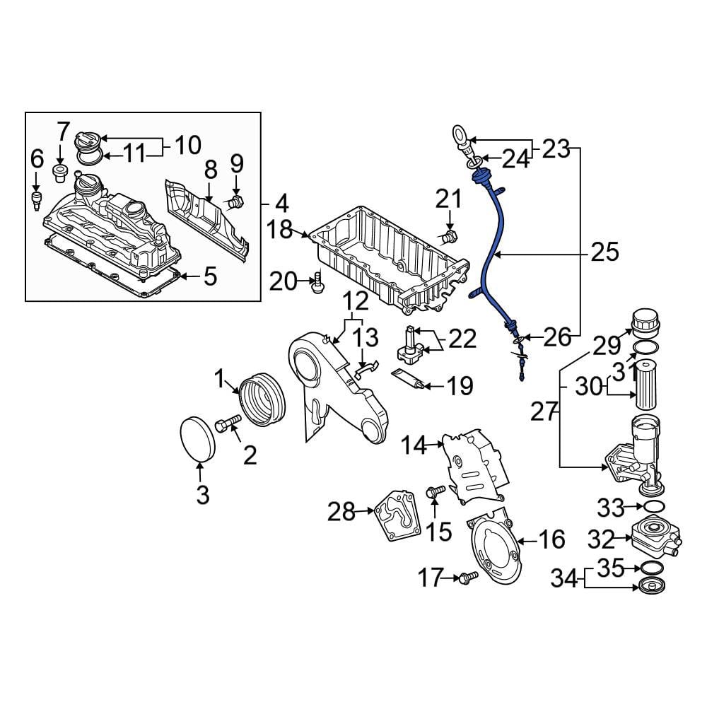 Volkswagen OE 06J115610L - Engine Oil Dipstick Tube