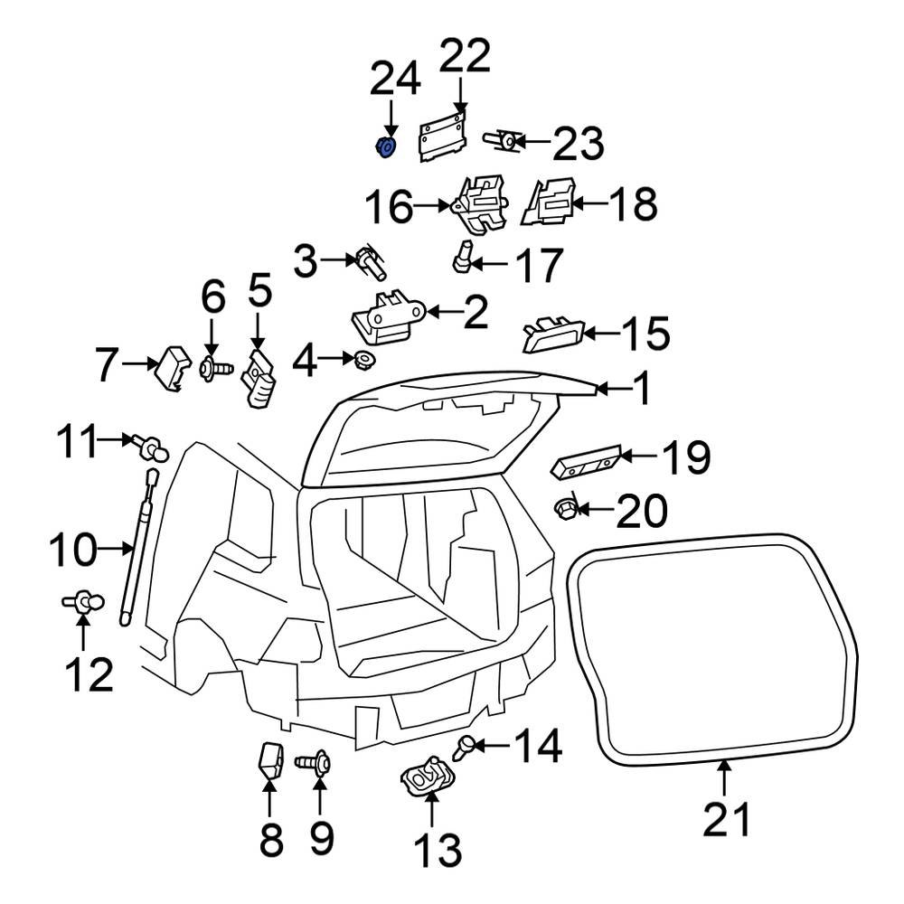 Volkswagen OE WHT007341 - Rear License Plate Bracket Nut