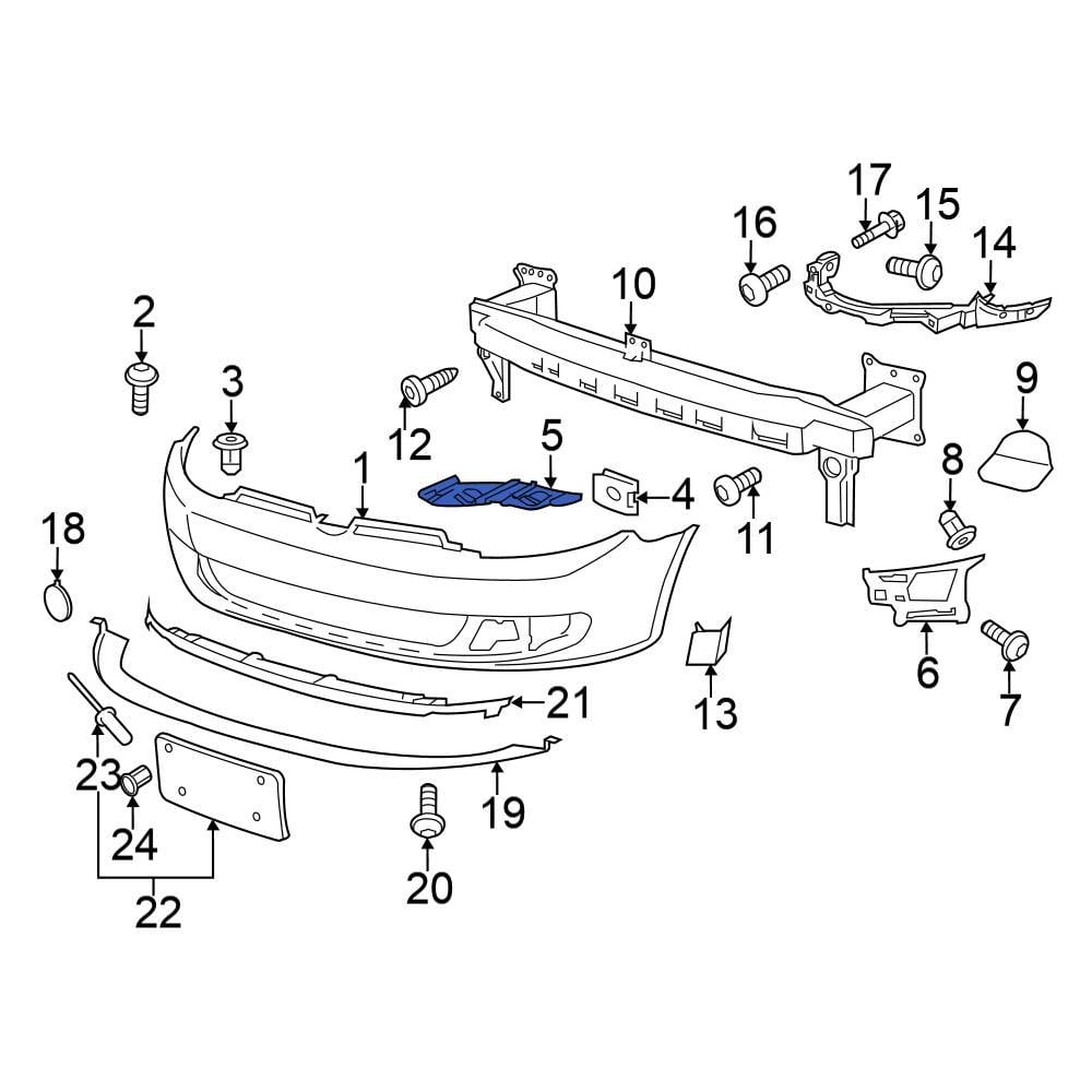 Volkswagen OE 5K0807228A - Front Right Bumper Guide