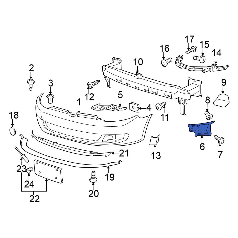Volkswagen OE 5K0807723B - Front Left Bumper Cover Support Rail