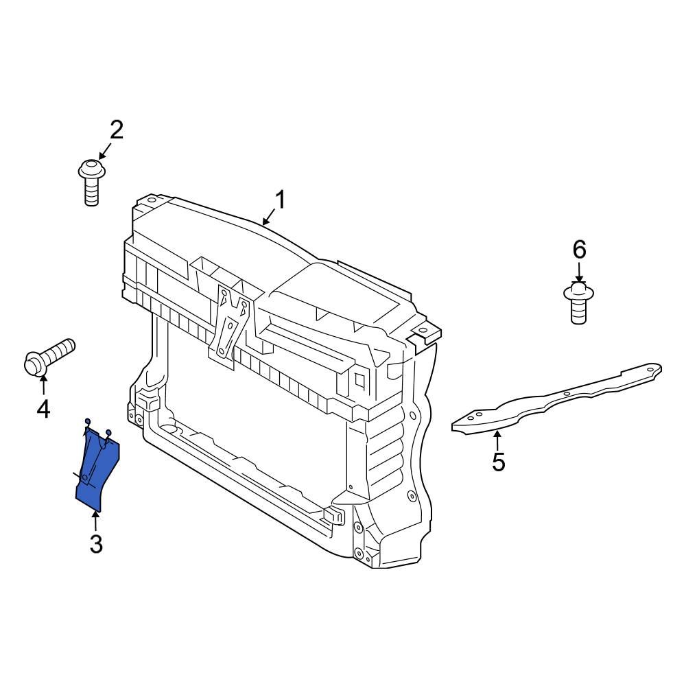 Volkswagen OE 1K9805588A - Front Radiator Support Panel