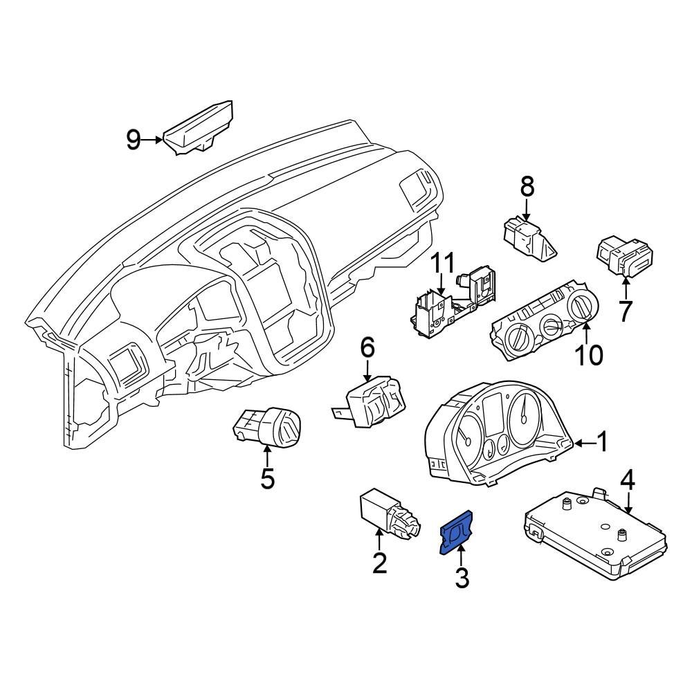 Volkswagen OE 5M0820536A - Ambient Air Temperature Sensor Bracket
