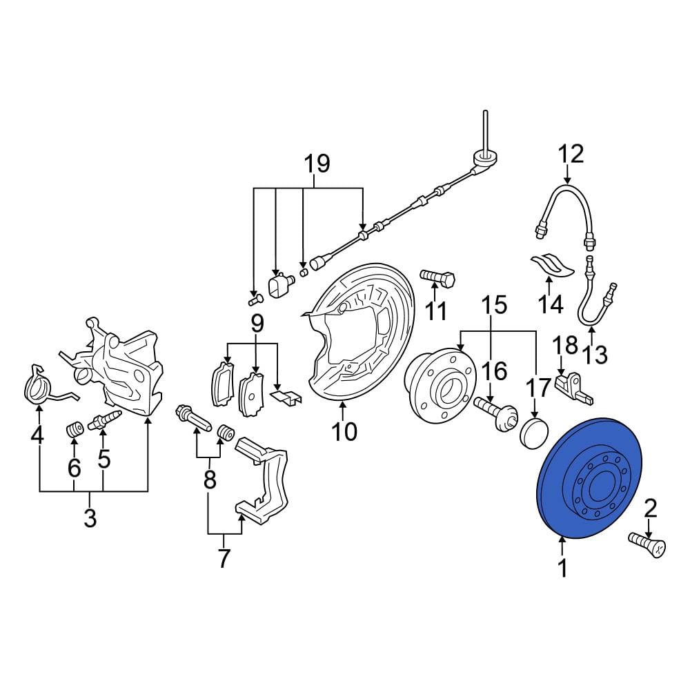 Volkswagen OE 5C0615601A - Rear Disc Brake Rotor