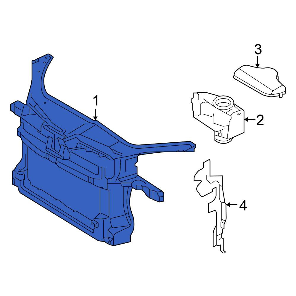 Volkswagen OE 1K0805588T - Front Radiator Support Panel
