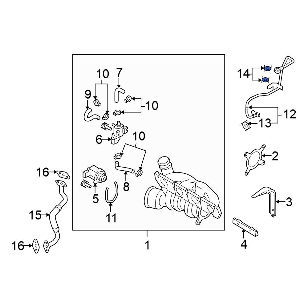 Volkswagen OE 06F145757L - Turbocharger Oil Line Gasket