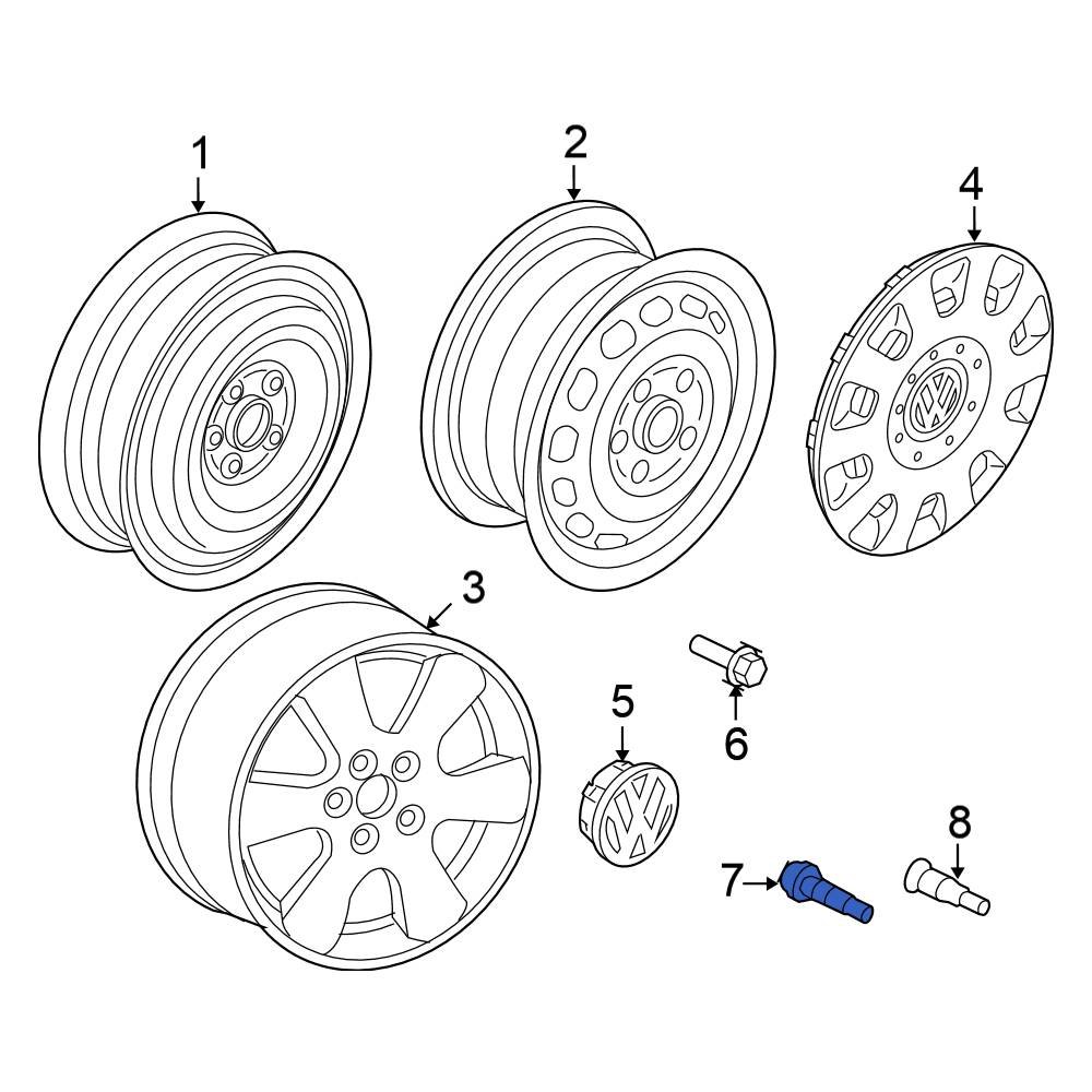 Volkswagen OE 839601361 - Tire Valve Stem