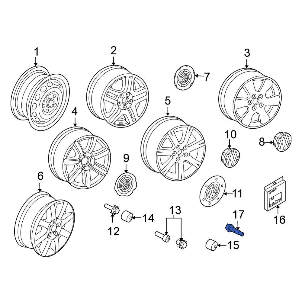 Volkswagen OE 839601361 - Tire Valve Stem