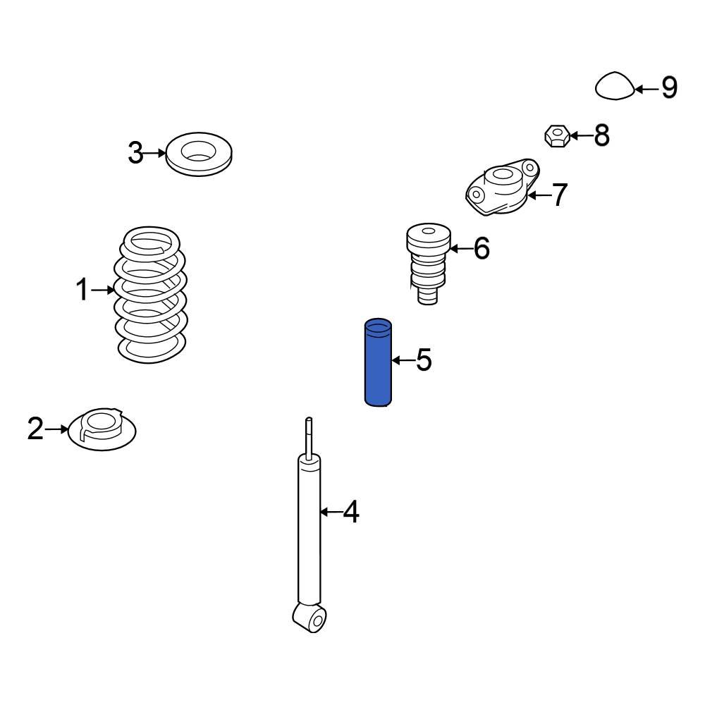 Volkswagen OE 1K0513425A - Rear Suspension Shock Absorber Bellows