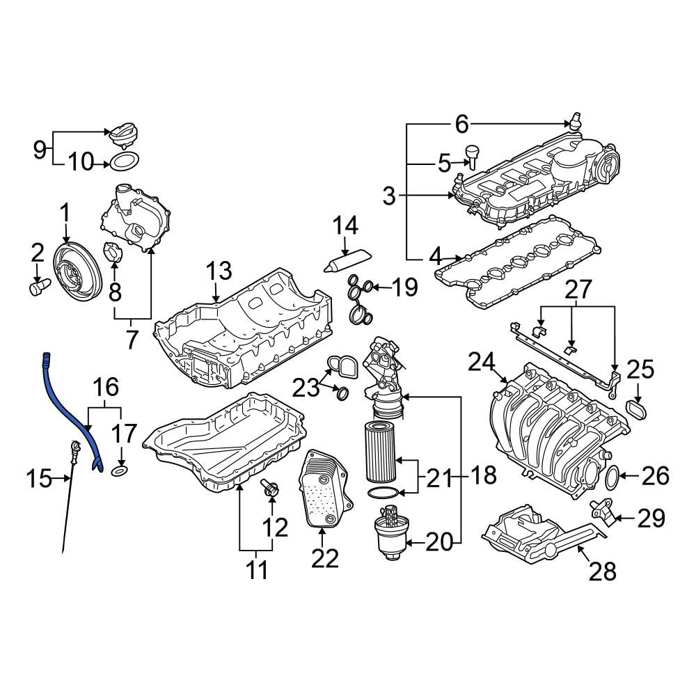 Volkswagen OE 06J115610L - Engine Oil Dipstick Tube