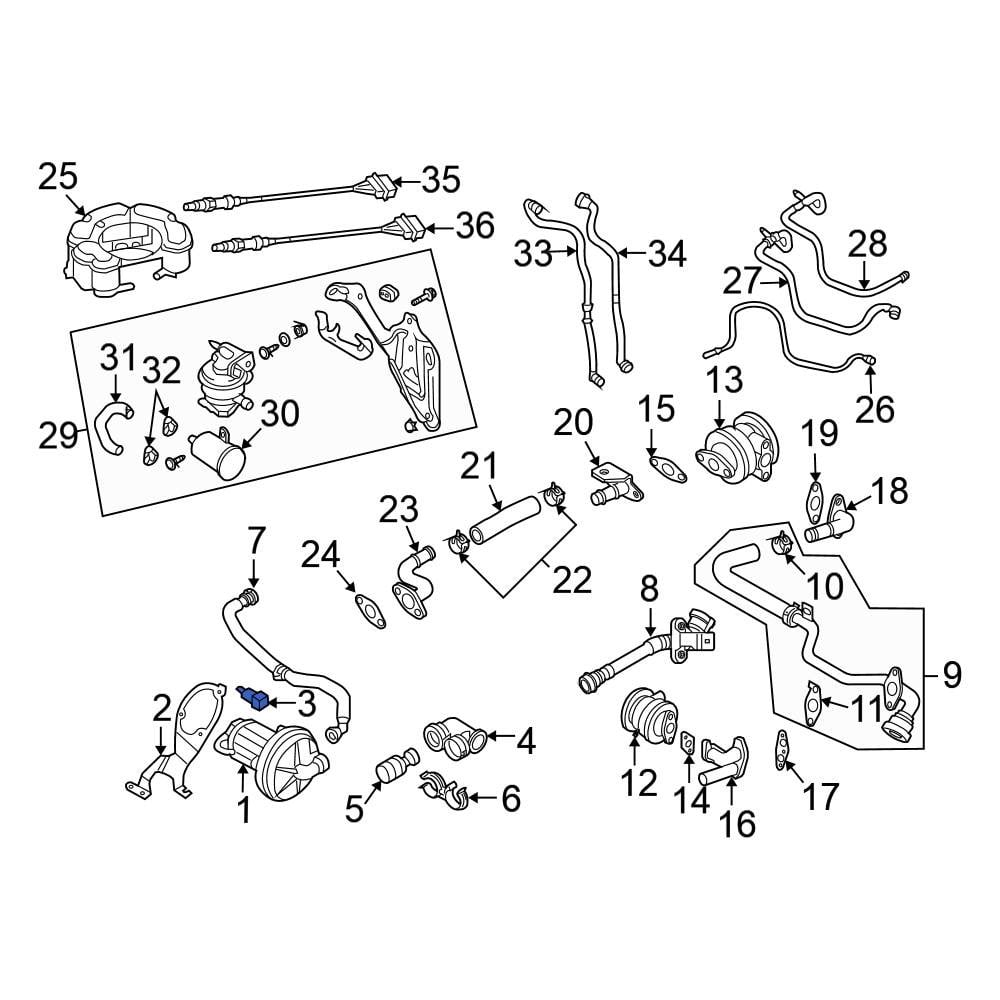 Volkswagen OE 06A133567A - Secondary Air Injection Pump Insulator
