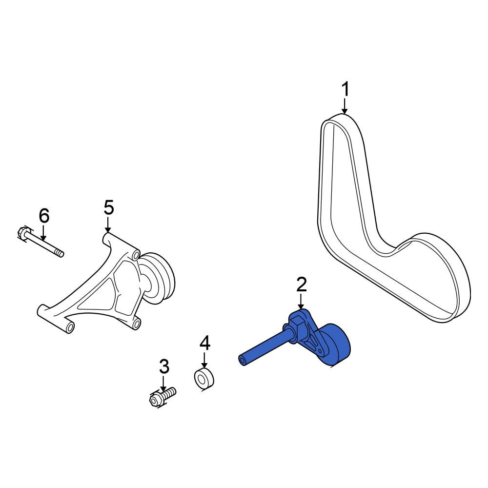 Volkswagen OE 07K903315S - Accessory Drive Belt Tensioner Assembly