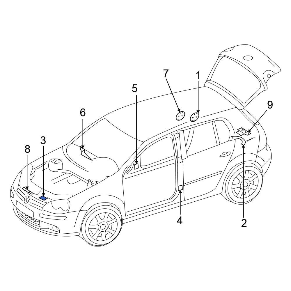 Volkswagen OE 701010002AA - Caution Label