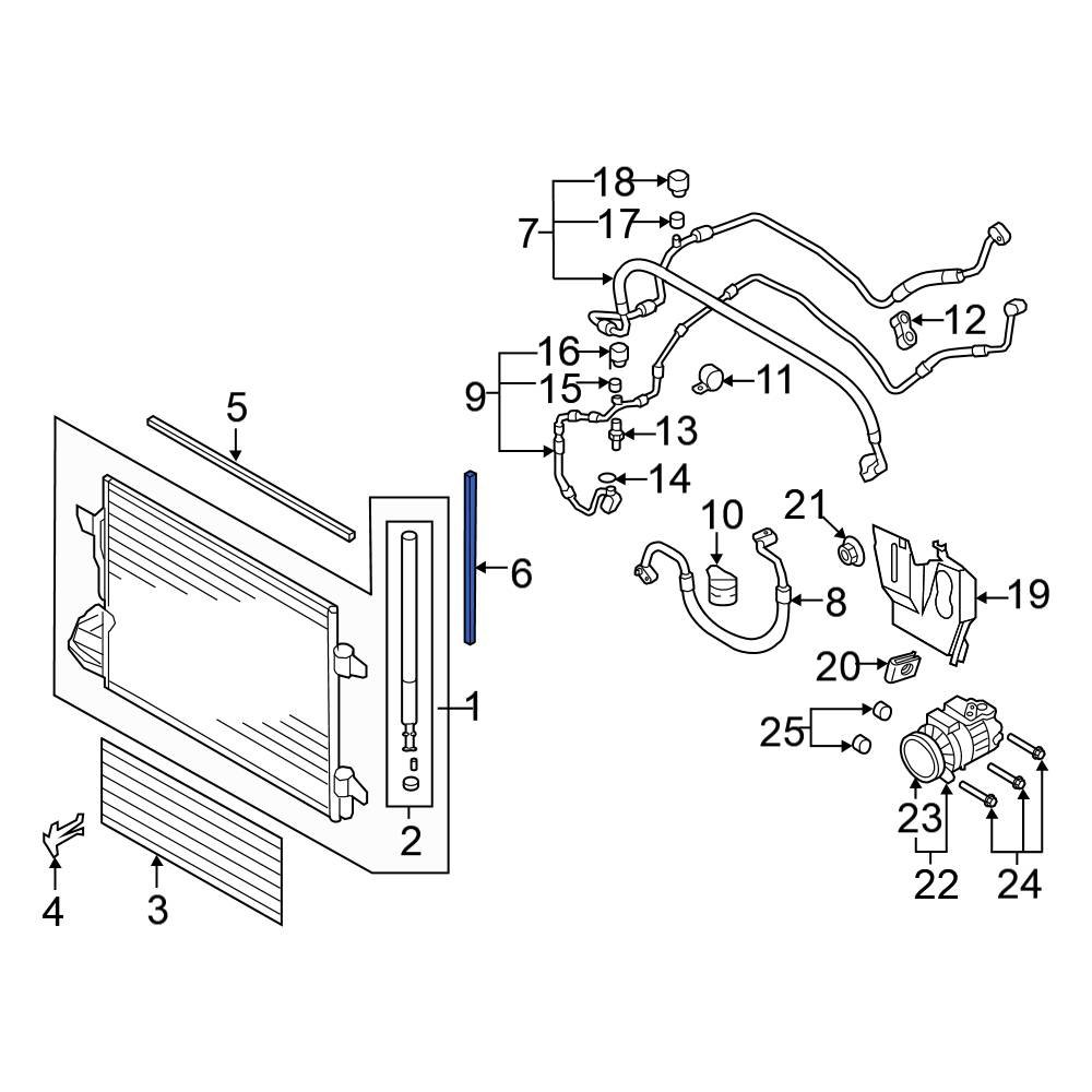 Volkswagen OE 321819017 - Upper HVAC Heater Core Seal