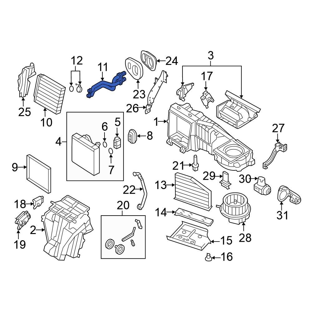 Volkswagen OE 1K1819857C - HVAC Heater Hose Outlet Tube