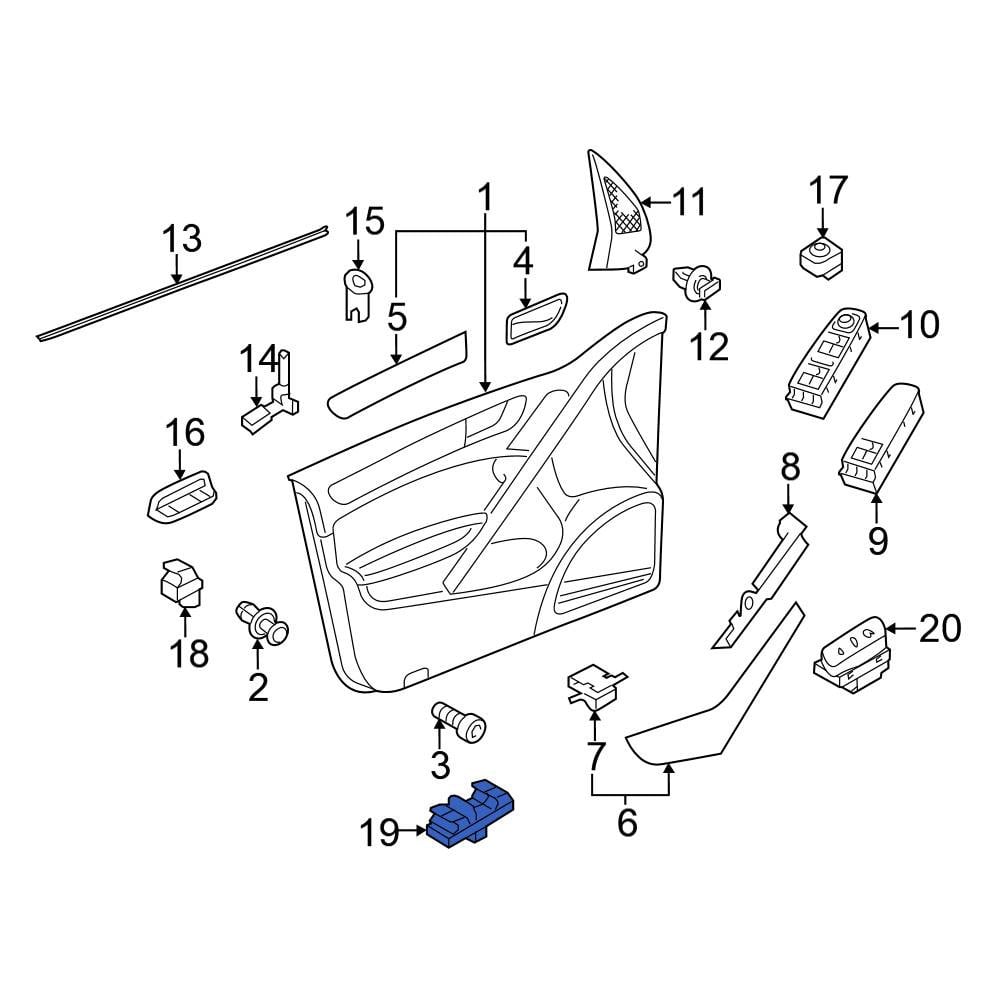 Volkswagen OE 1K4959857CREH - Front Left Door Window Switch