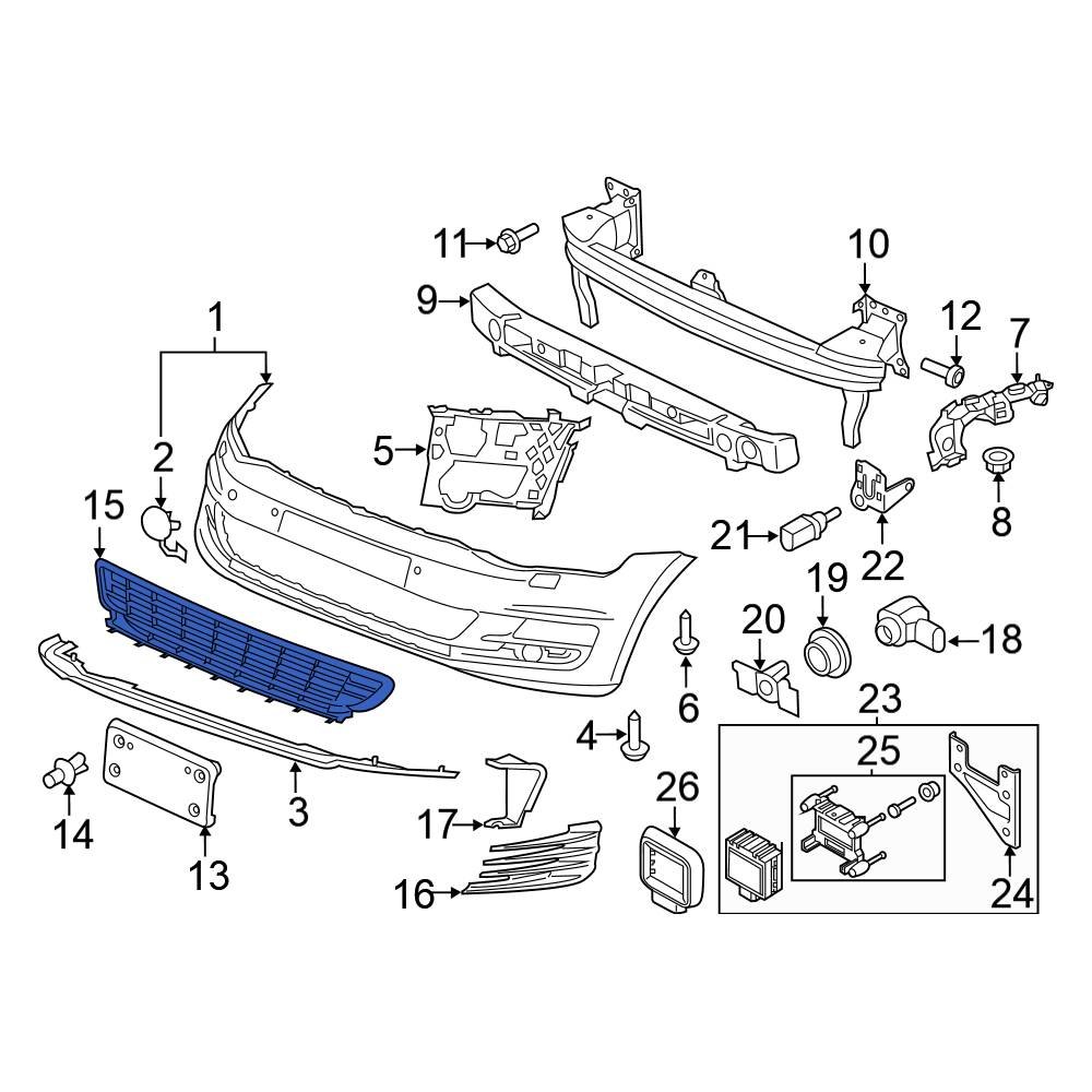 Volkswagen OE 5GM853677D9B9 - Front Center Grille