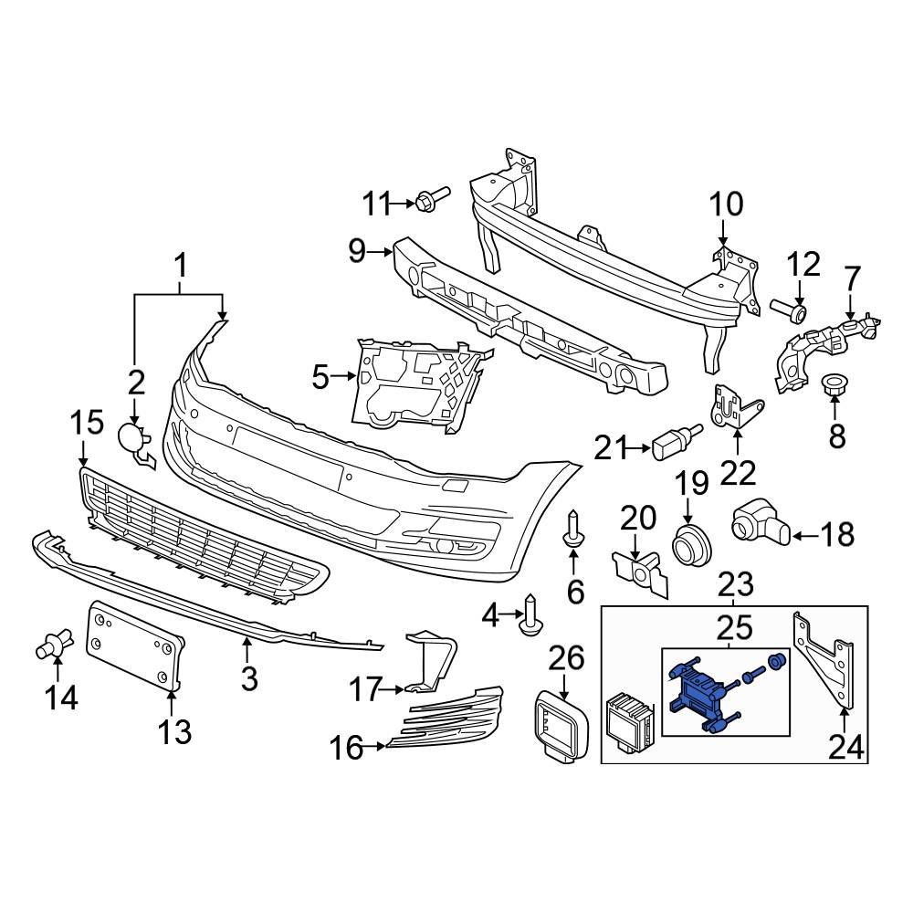 Volkswagen OE 5G0998561 - Cruise Control Distance Sensor Hardware Kit