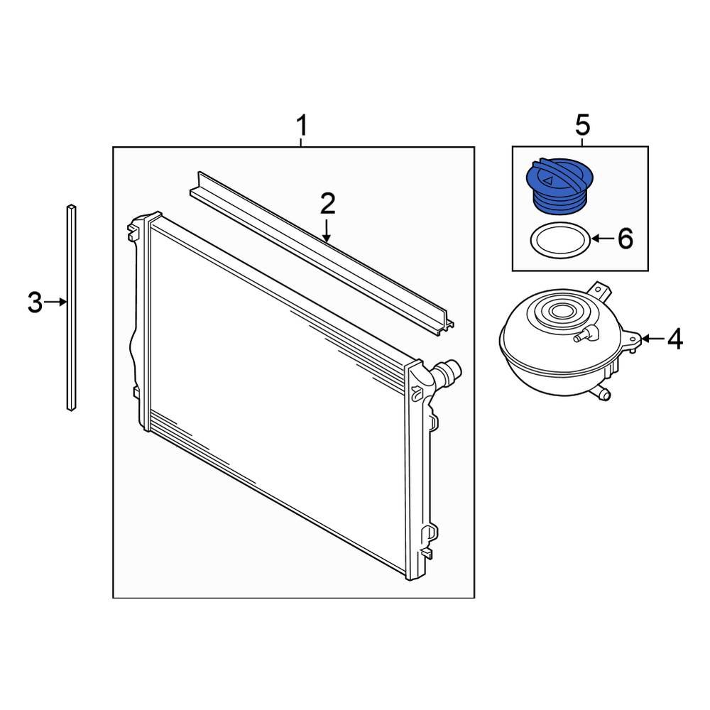 Volkswagen OE 2Q0121321A - Engine Coolant Reservoir Cap