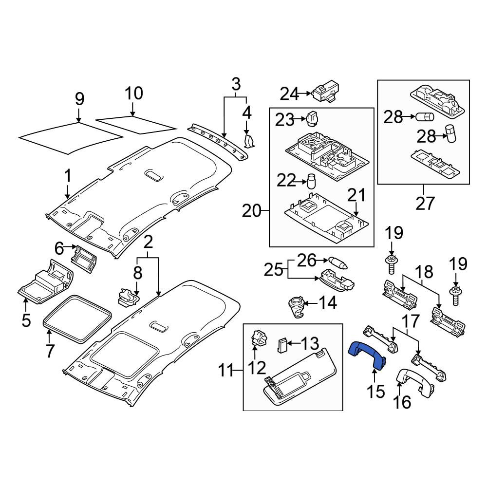 Volkswagen OE 5G9857607C82V - Front Interior Grab Bar