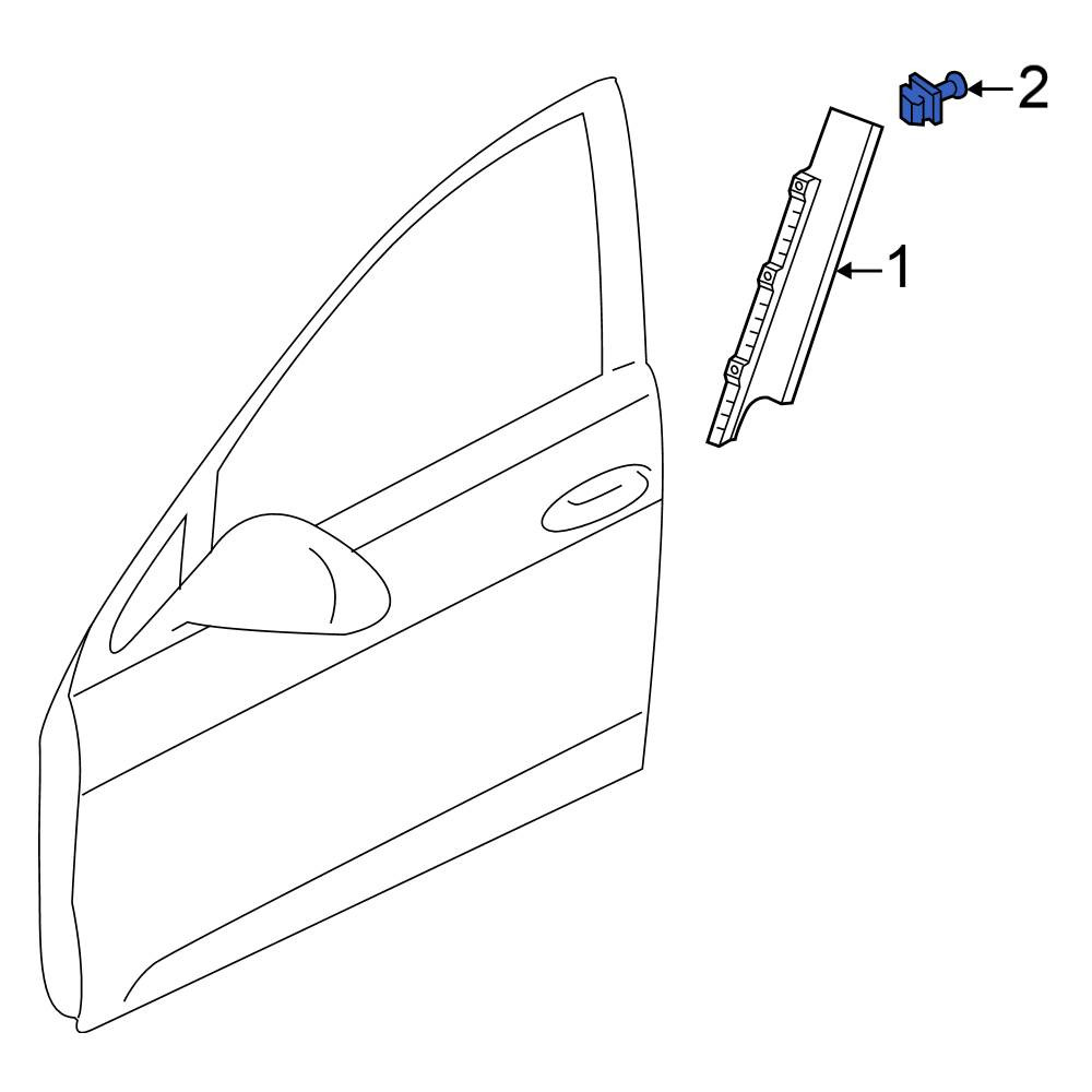 Volkswagen OE 6R0839829D - Door Applique Clip