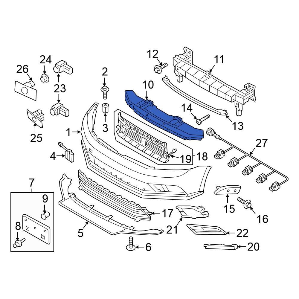Volkswagen OE 5C6807251D - Rear Bumper Impact Absorber