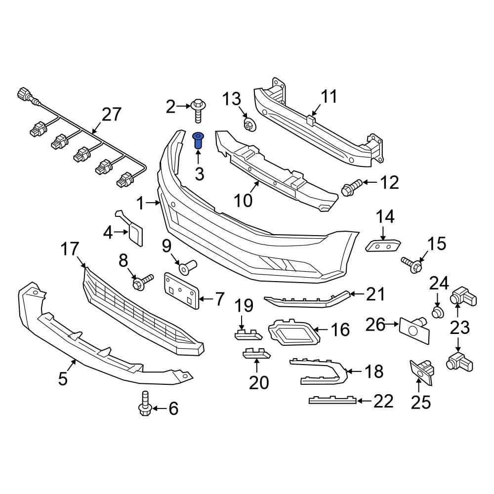 Volkswagen OE WHT004694 - Hood Release Handle Nut