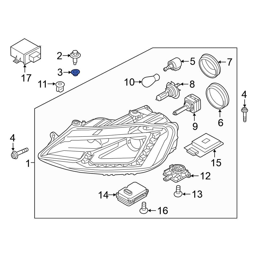 Volkswagen OE 1K8941297 - Headlight Mounting Nut