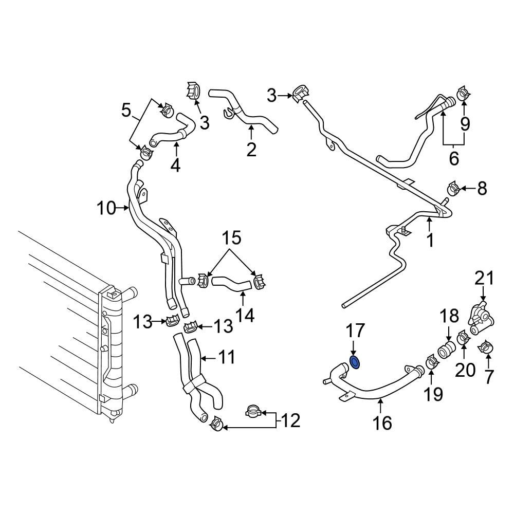 Volkswagen OE WHT002001 - Engine Coolant Pipe O-Ring