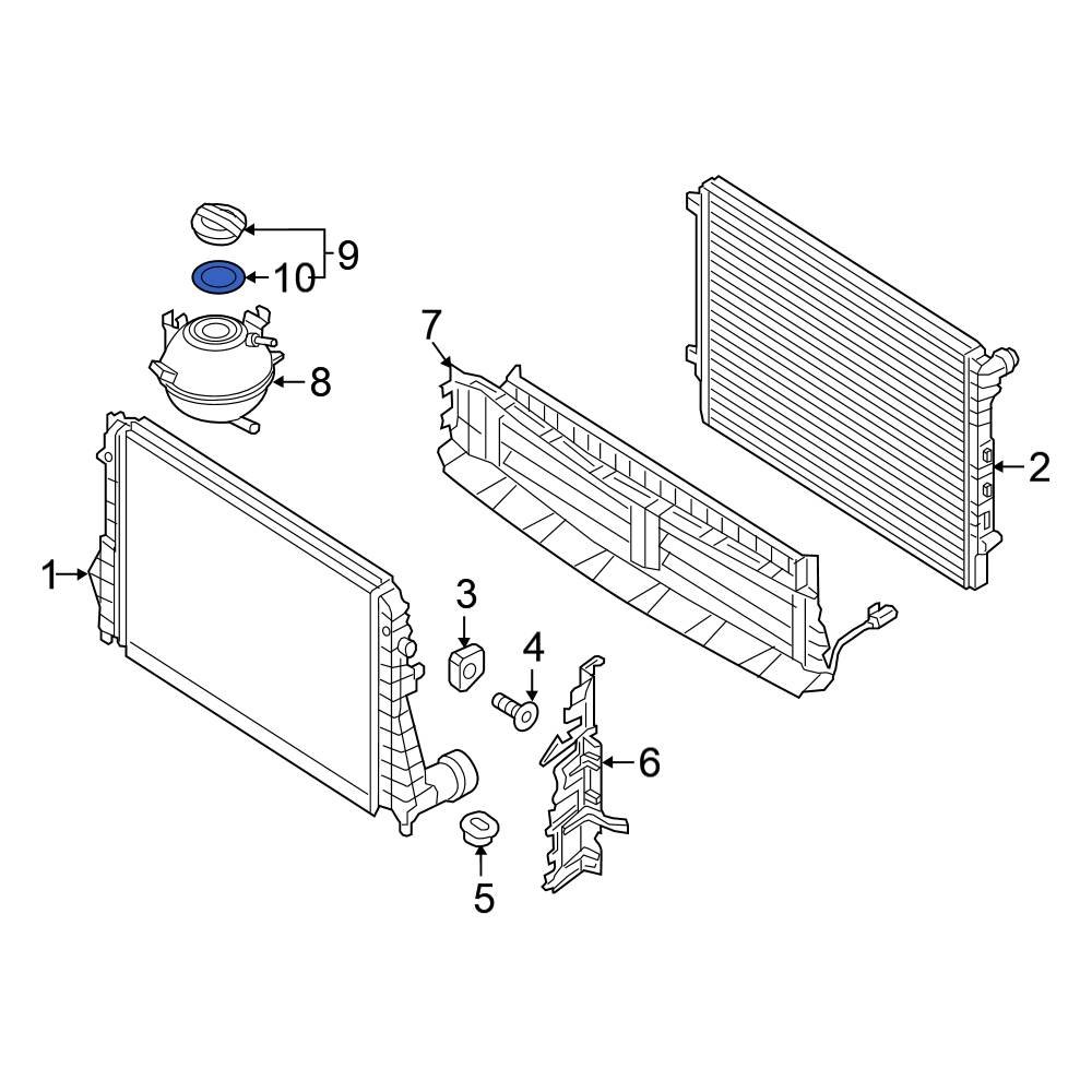 Volkswagen OE 1H0121687A - Engine Coolant Reservoir Cap Seal