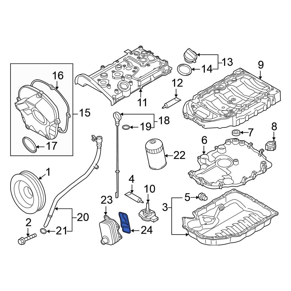 Volkswagen OE 06L117070 - Engine Oil Cooler Gasket