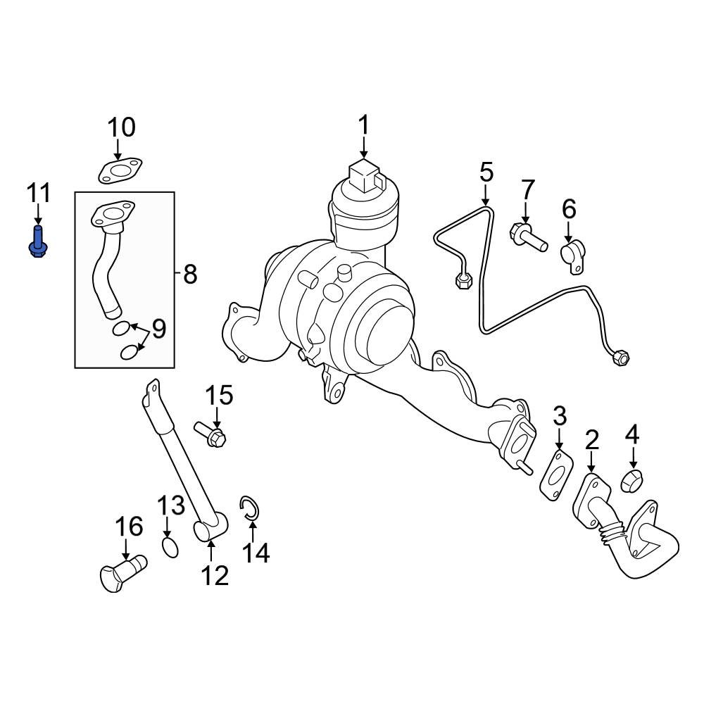 Volkswagen OE WHT000494 - Lower Turbocharger Oil Line Bolt