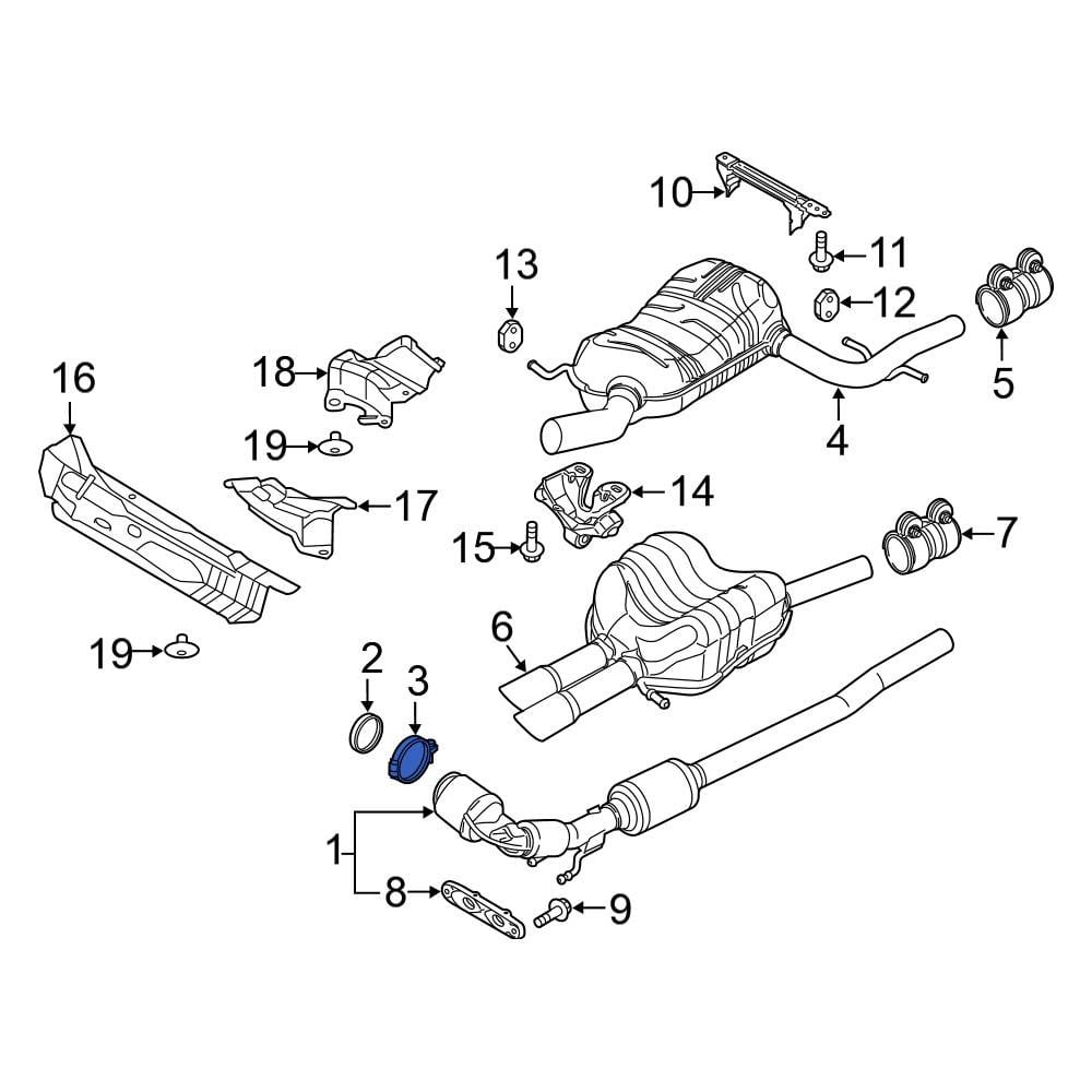 Volkswagen OE 5Q0253725G - Catalytic Converter Clamp