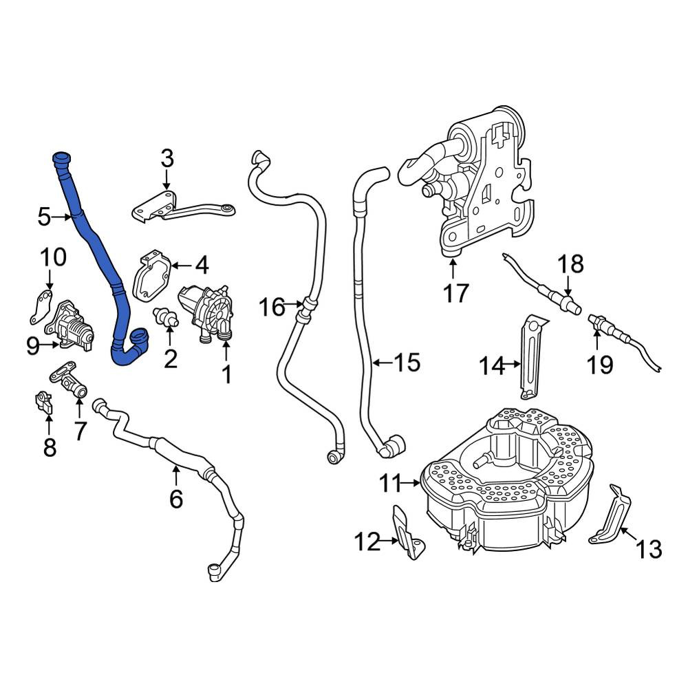 Volkswagen OE 1K0131149H - Secondary Air Injection Pump Hose
