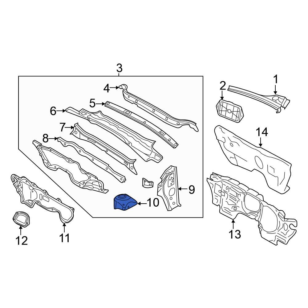 Volkswagen OE 1K0412331C - Front Suspension Strut Mount