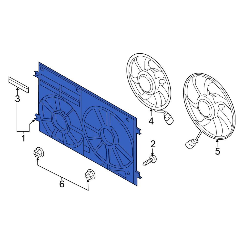 Volkswagen OE 1KM121205 - Engine Cooling Fan Shroud