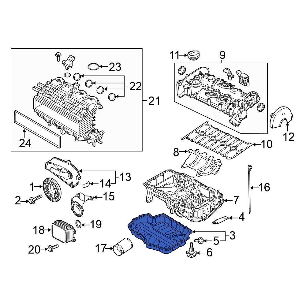 Volkswagen OE 04E103600J - Lower Engine Oil Pan