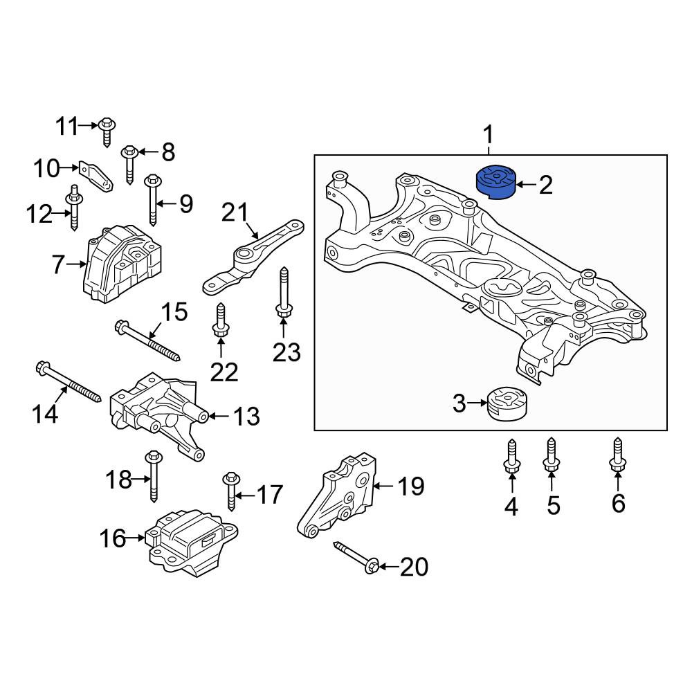 Volkswagen OE 1K0199868R - Upper Engine Cradle Insulator