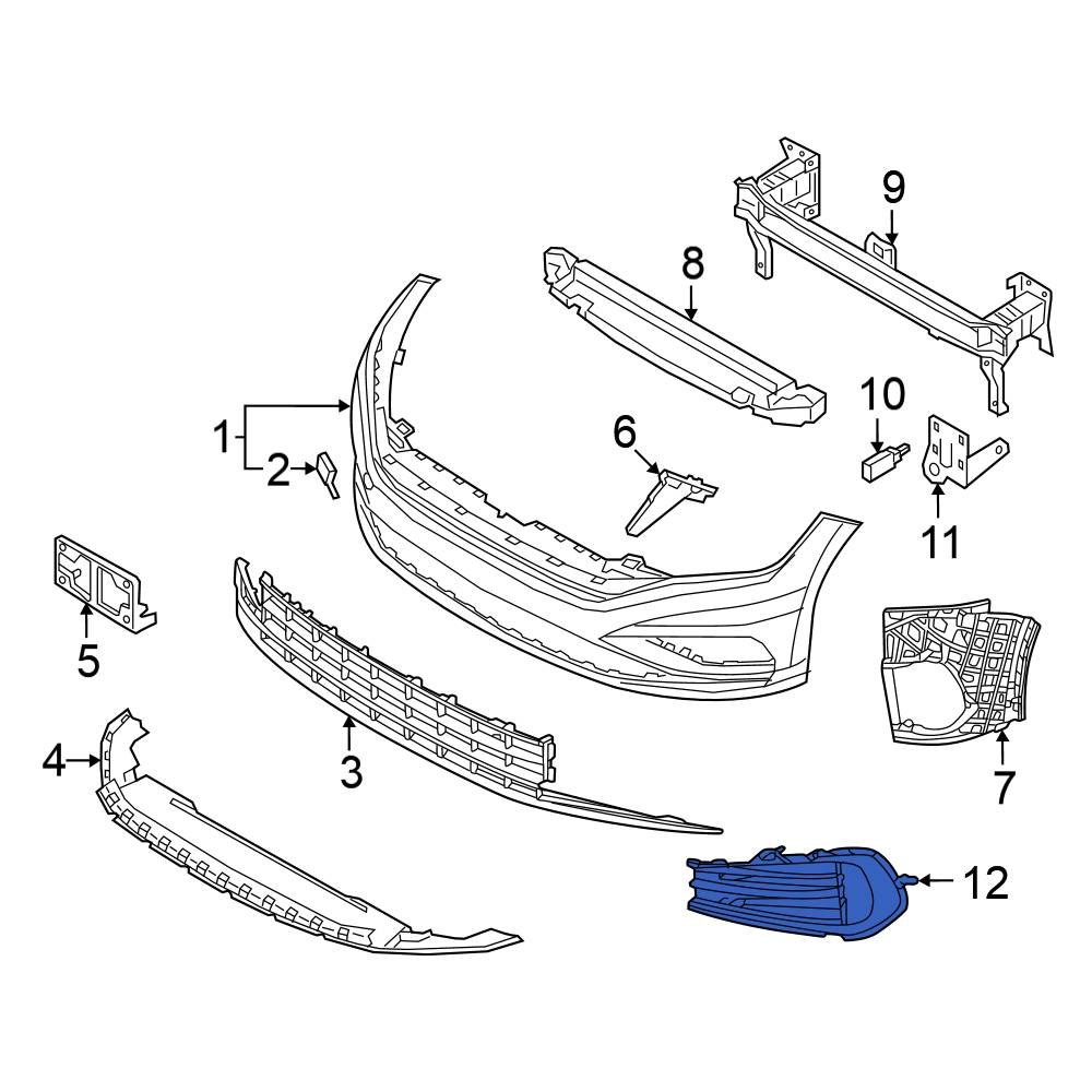 Volkswagen OE 17A853651ALLDB - Front Upper Grille