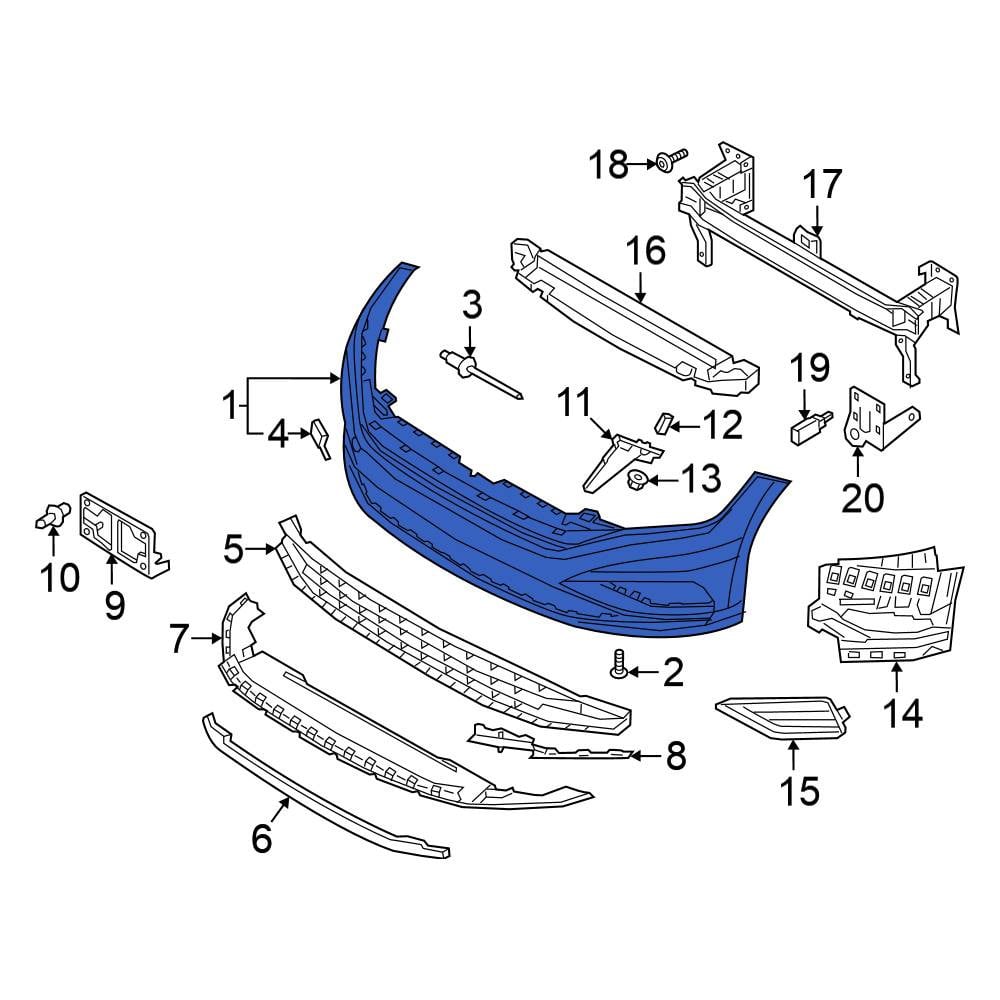 Volkswagen OE 17A807217KGRU - Front Bumper Cover
