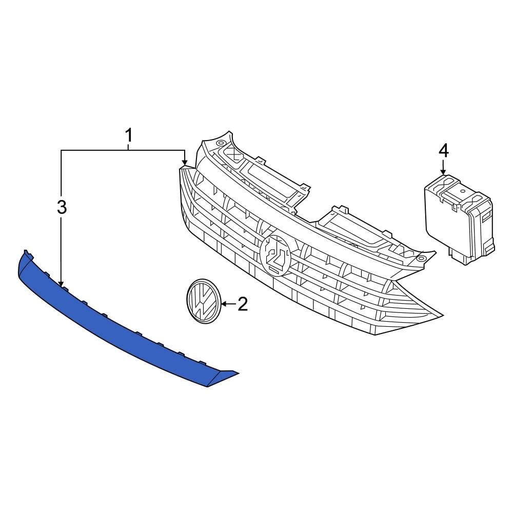 Volkswagen OE 17A853053C041 - Front Grille Molding