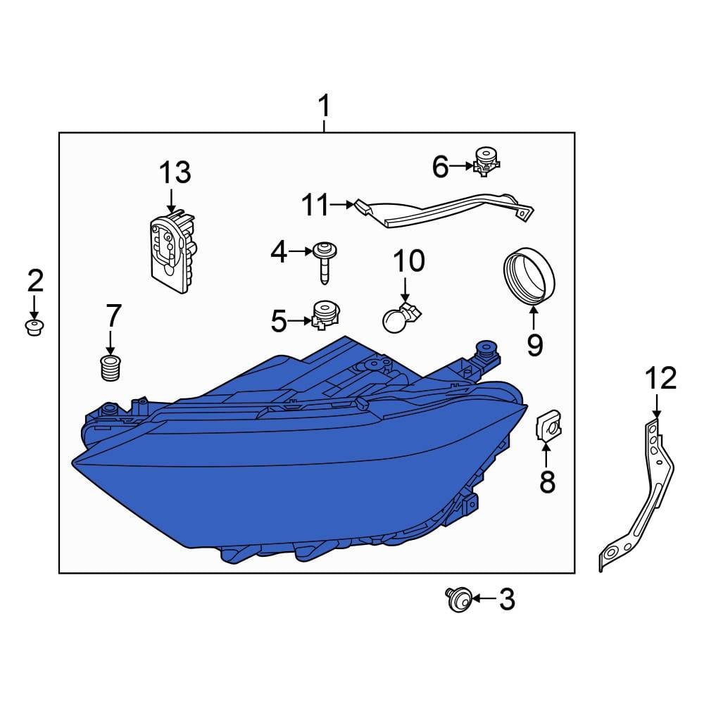 Volkswagen OE 17A941035F - Front Left Headlight Assembly